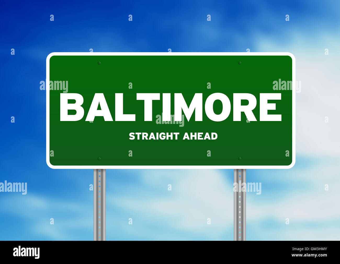 Baltimore, Maryland Highway Sign Stock Photo - Alamy