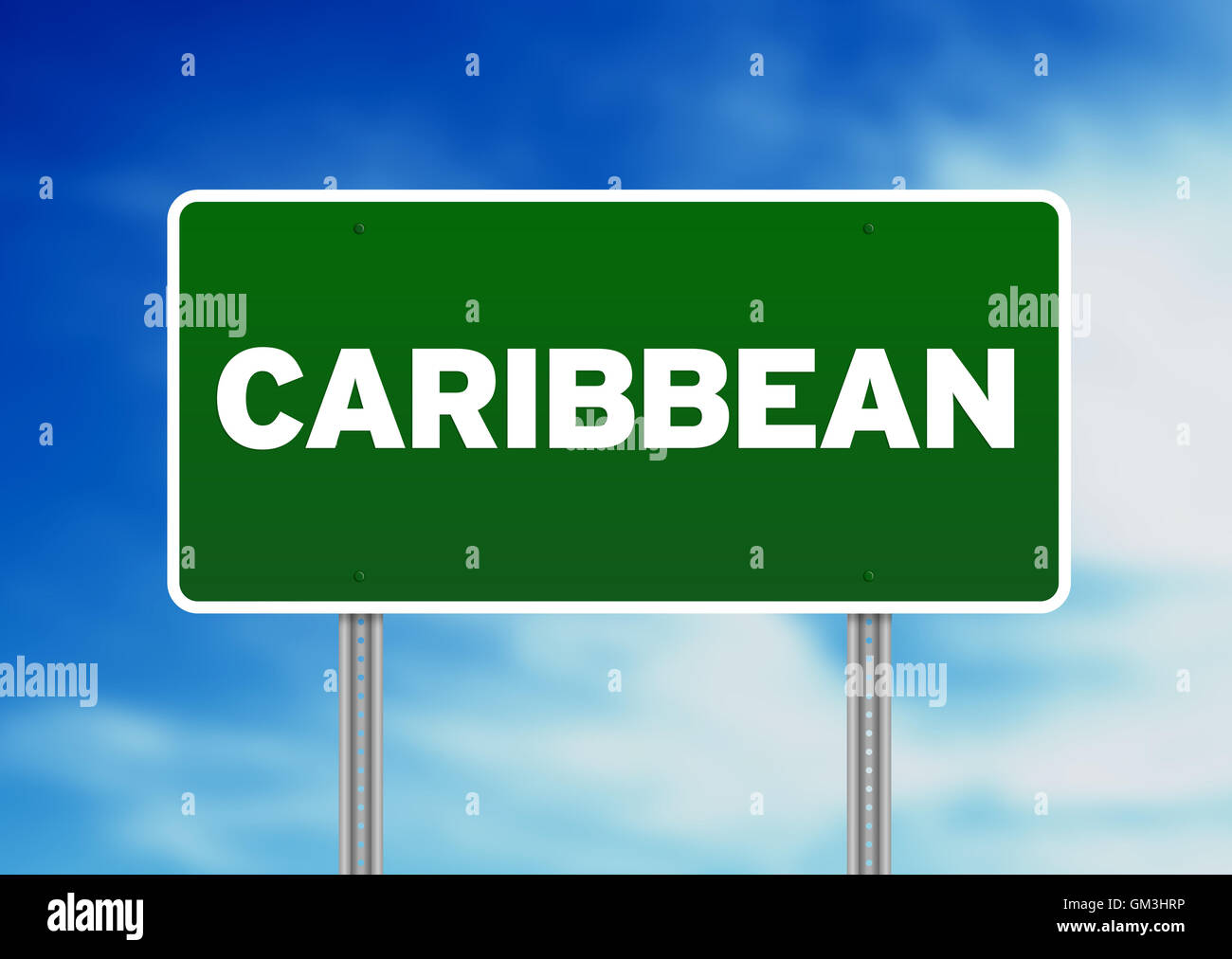 Caribbean road sign hi-res stock photography and images - Alamy