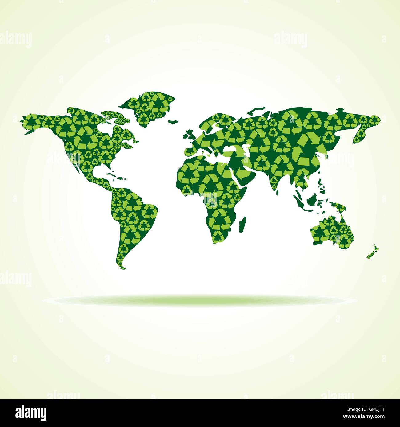 recycle icons make world map stock vector Stock Vector Image & Art - Alamy