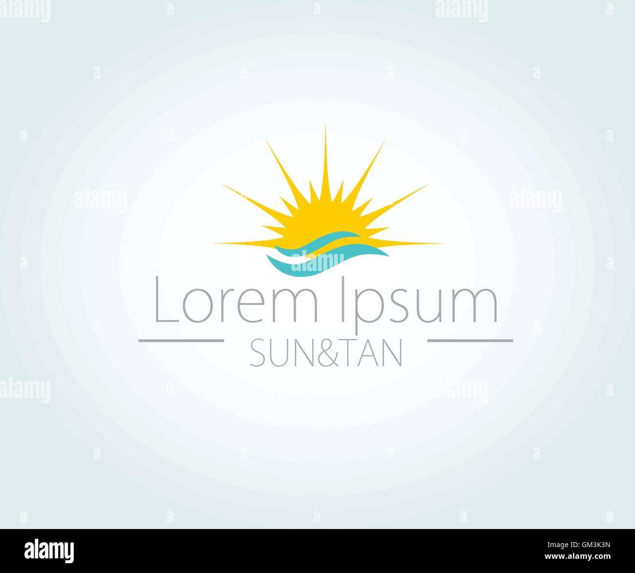 Yellow Sun Blue Background Logo