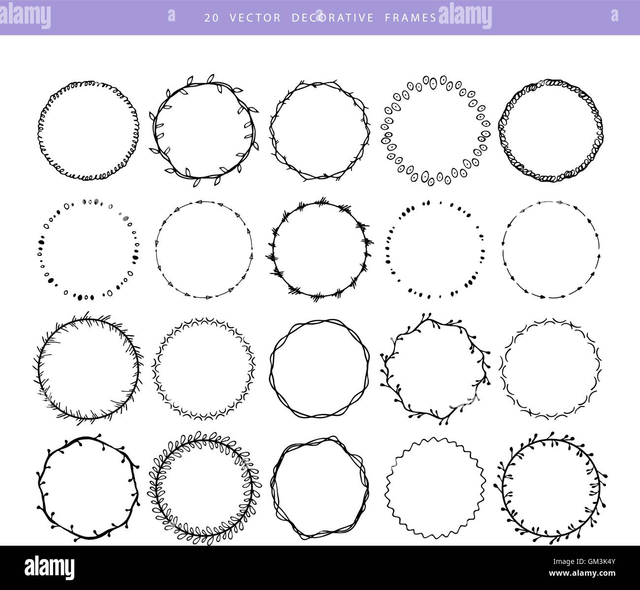 Decorative frames 20 set Stock Vector Image & Art - Alamy