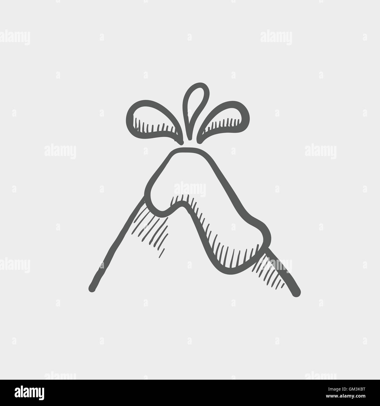 Volcano erupting lava smoke Stock Vector Images - Alamy