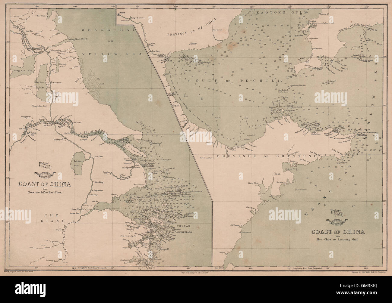 Map of china coast hi-res stock photography and images - Alamy