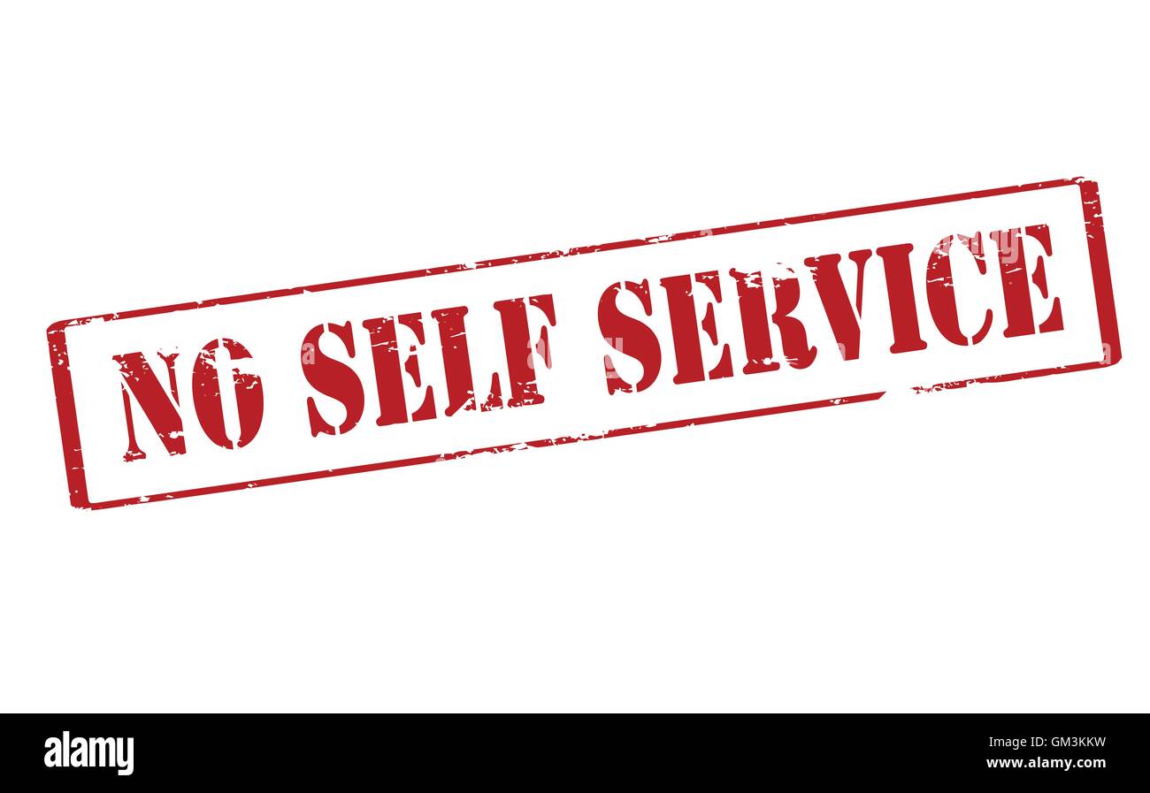 No self service Stock Vector Image & Art - Alamy