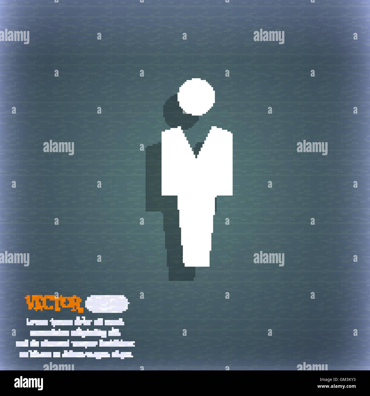 Human, Man Person, Male toilet icon symbol on the blue-green abstract ...