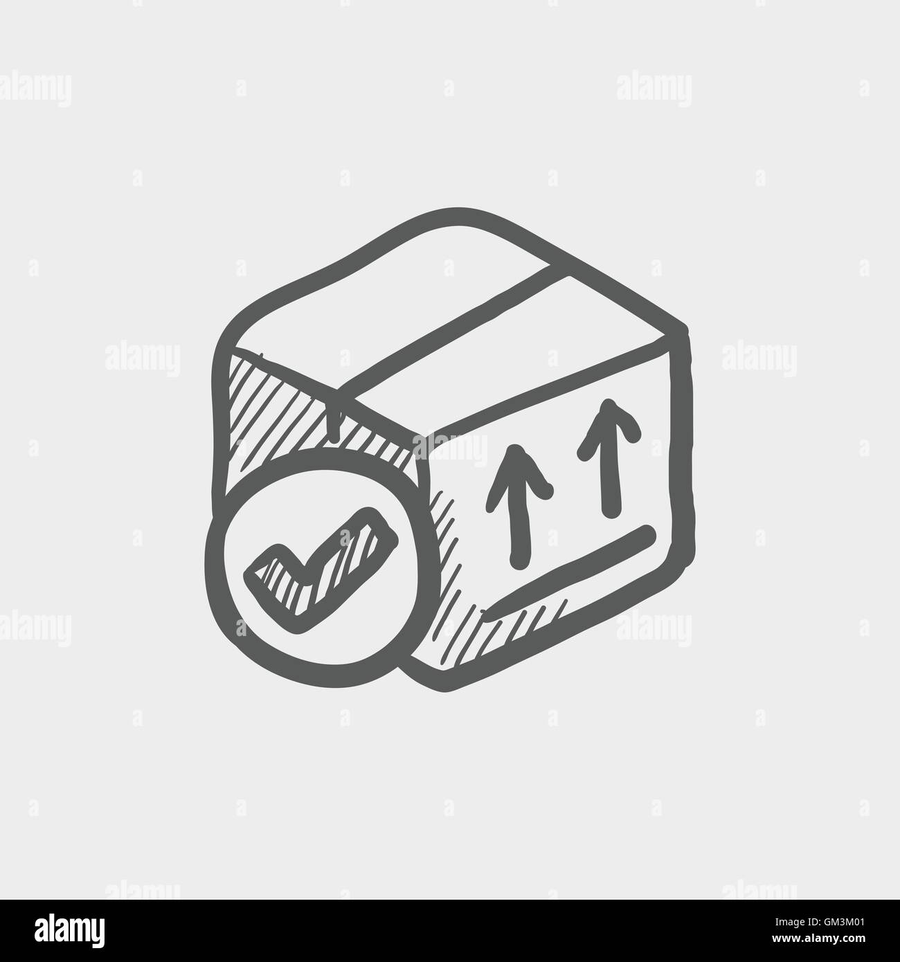 Delivery box check mark hi-res stock photography and images - Alamy