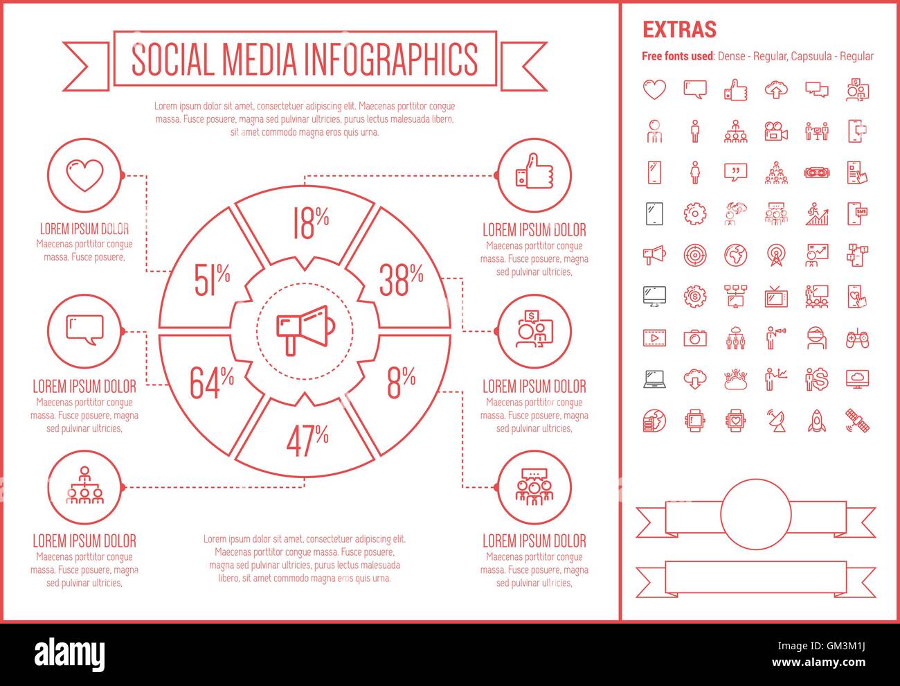 Infographic design template vector gear hi-res stock photography and ...