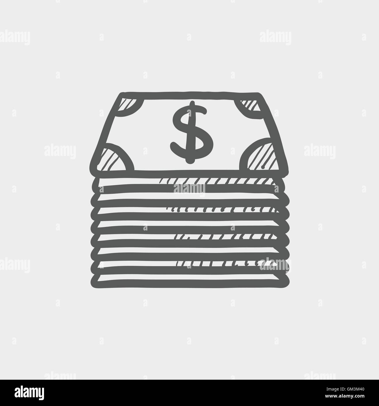 Money stack dollar bills Stock Vector Images - Alamy