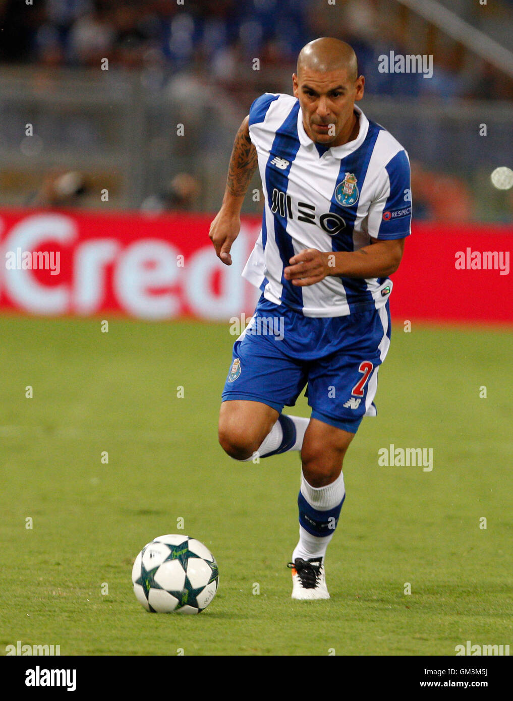 Rome, Italy. 23rd Aug, 2016. FC PortoÕs Maxi Pereira in action during ...
