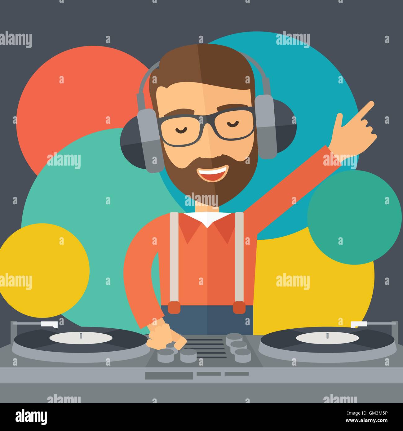 Disc jockey mixing music Stock Vector Image & Art - Alamy
