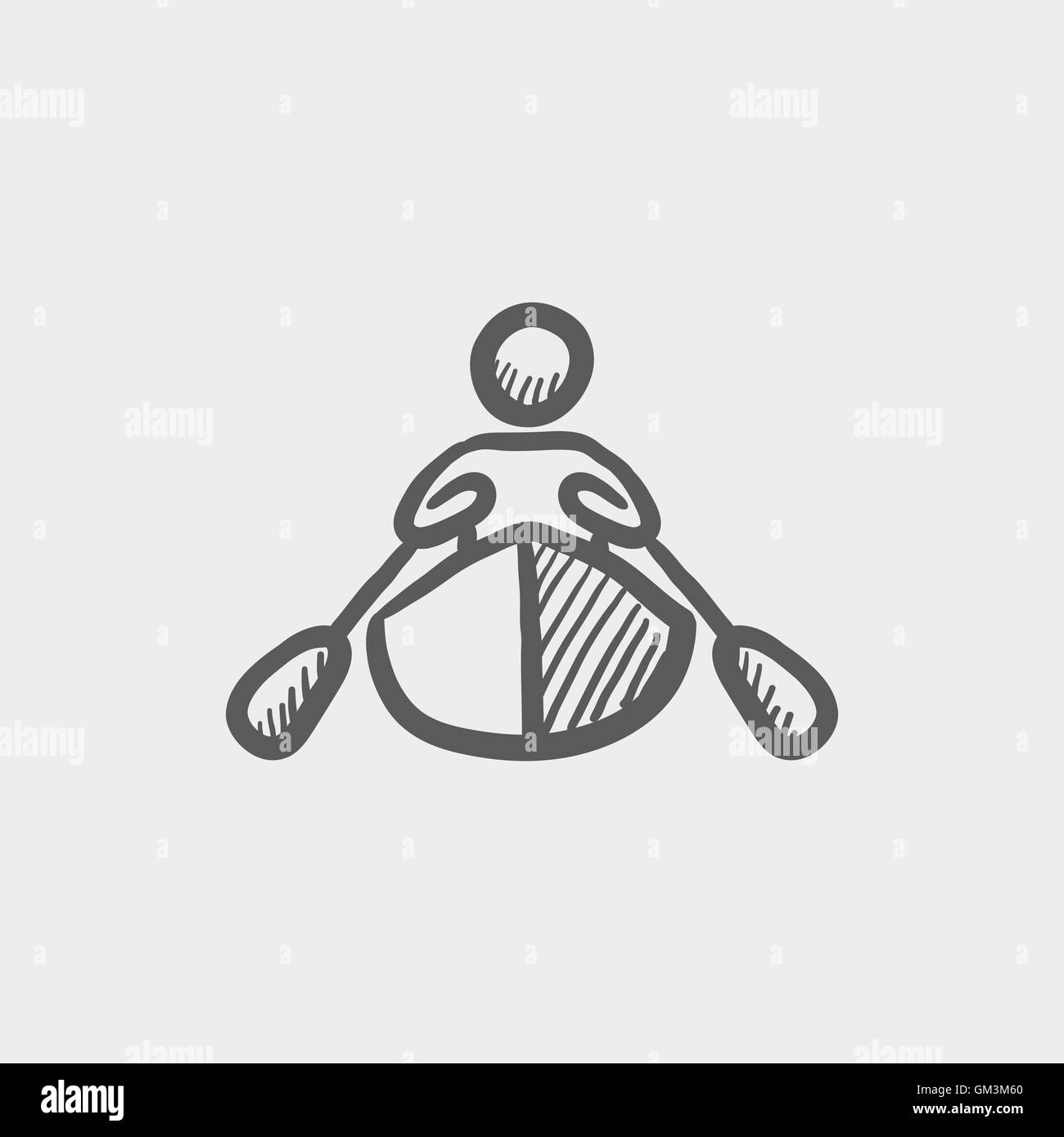 Man kayak fishing in Stock Vector Images - Alamy