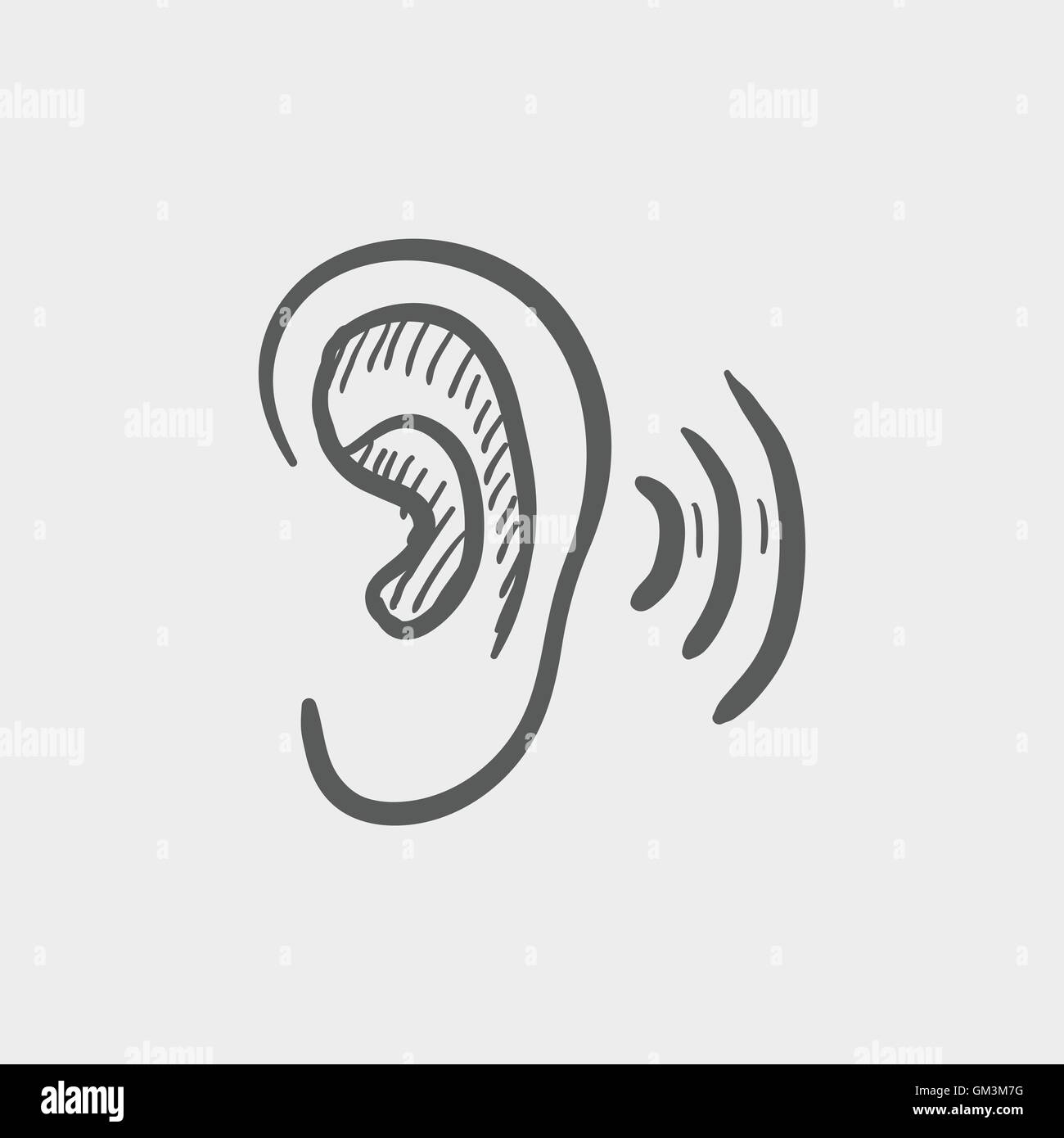Ear sketch hi-res stock photography and images - Alamy