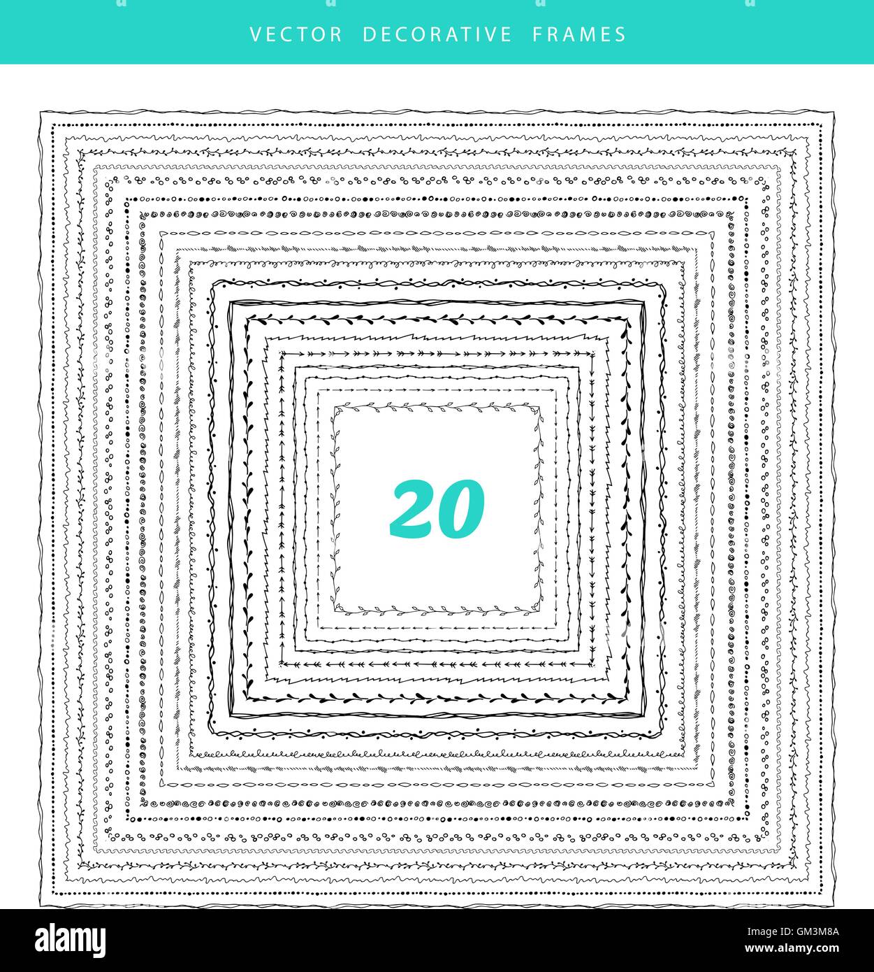 Decorative frames 20 set Stock Vector Image & Art - Alamy