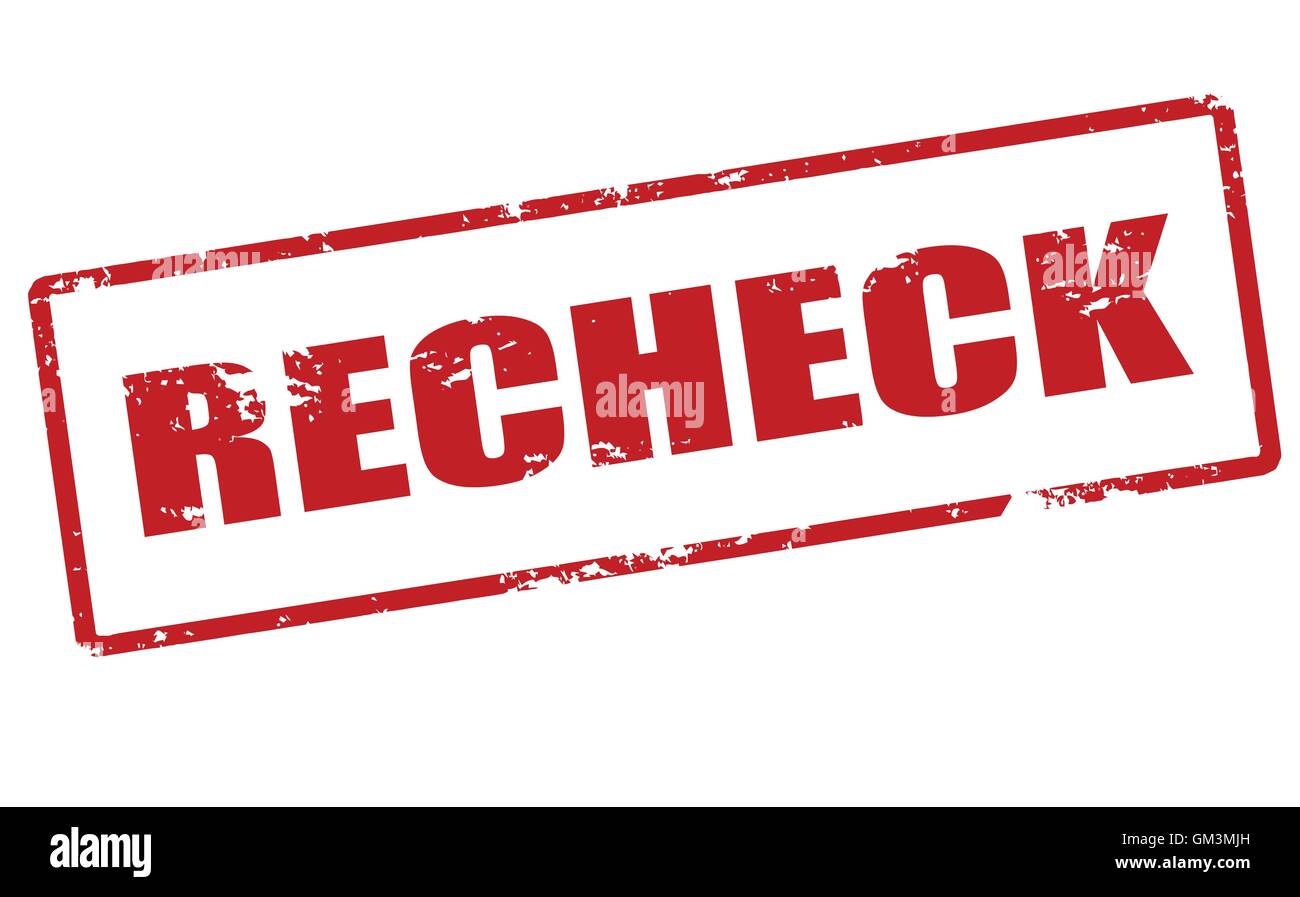 Recheck hi-res stock photography and images - Alamy
