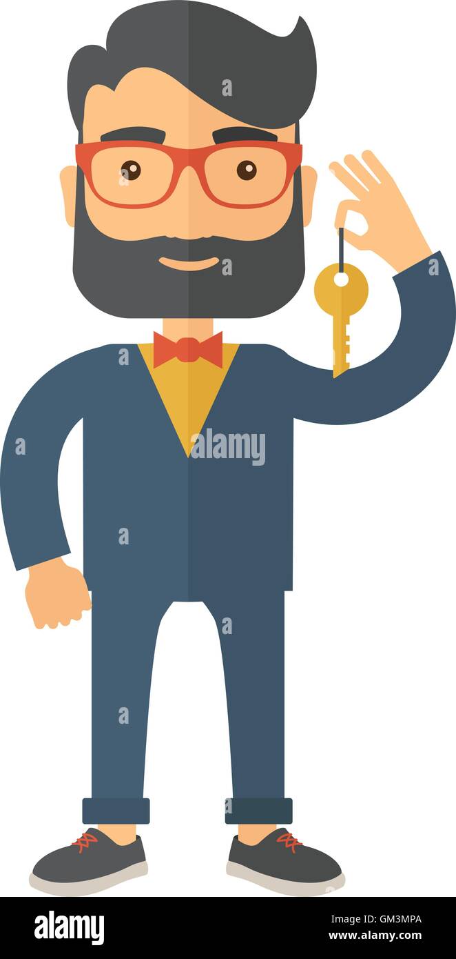 The man with the golden keys Stock Vector Images - Alamy