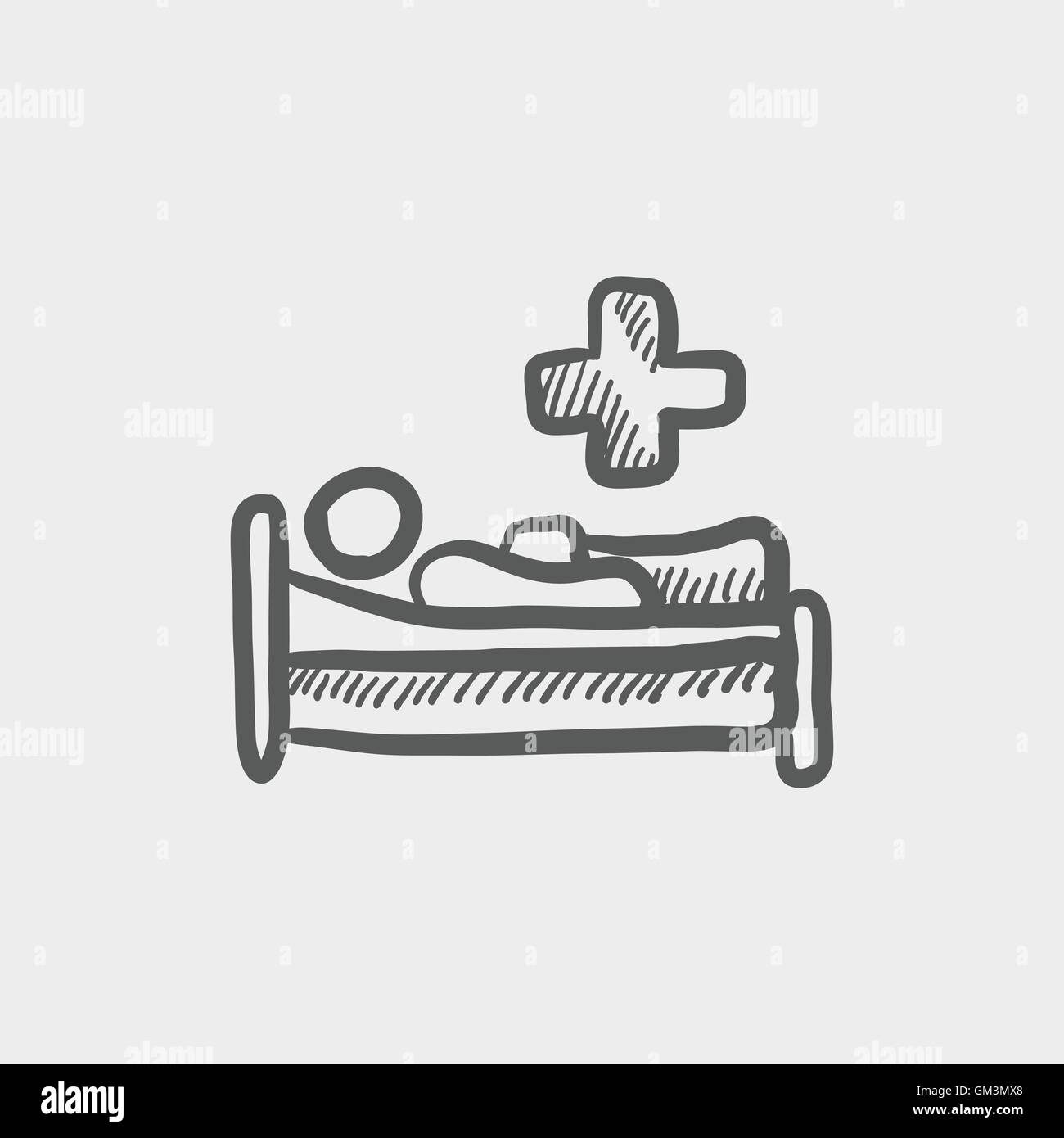 Hospital bed patient pillow Stock Vector Images - Alamy