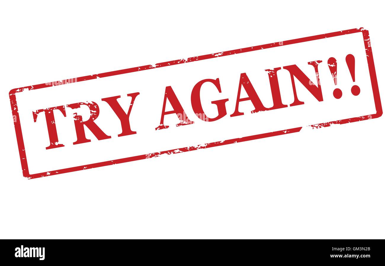 Try try again Stock Vector Images - Alamy