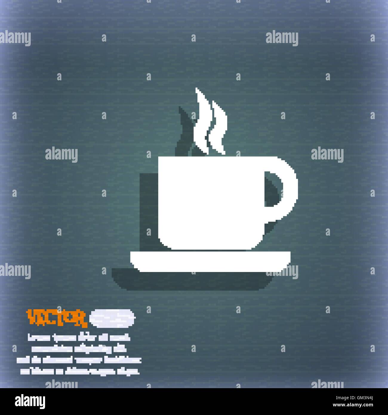 Coffee beans on green Stock Vector Images - Alamy