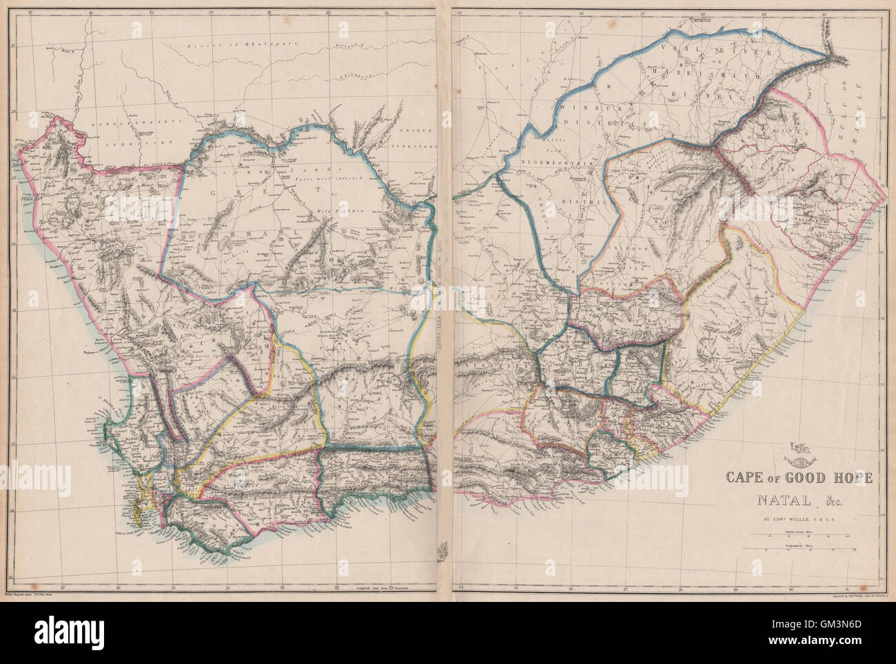 Cape of good hope map hi-res stock photography and images - Alamy
