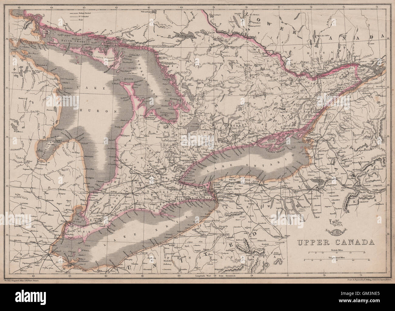 Map of huron hi-res stock photography and images - Alamy