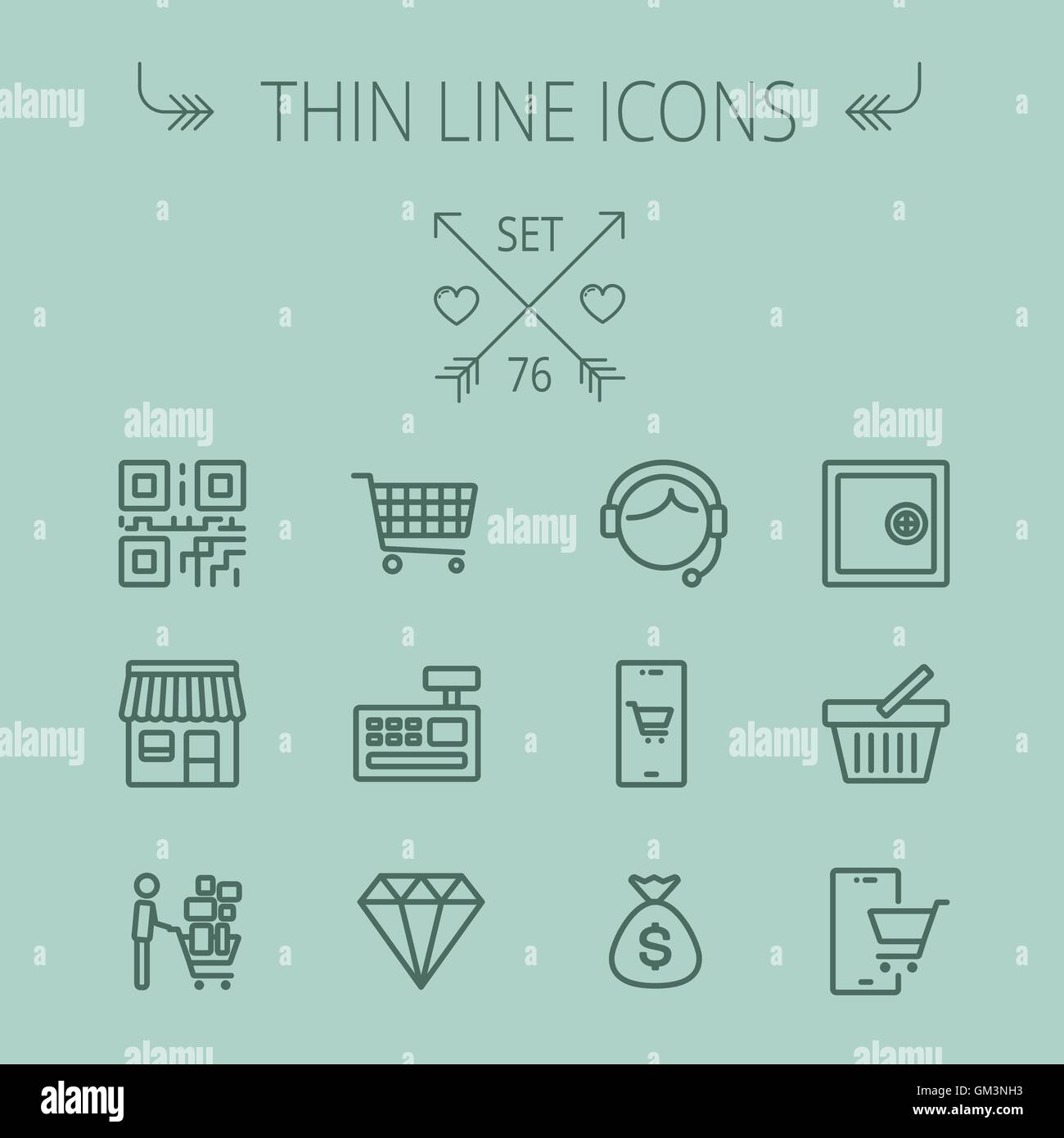 Qr code gift line Stock Vector Images - Alamy