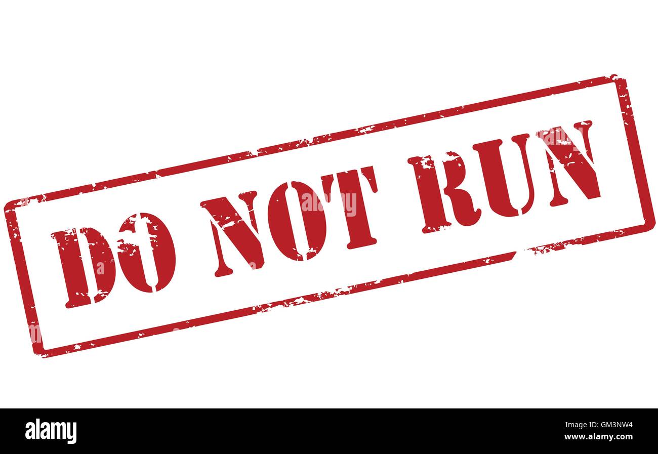 Do not run Stock Vector Image & Art - Alamy
