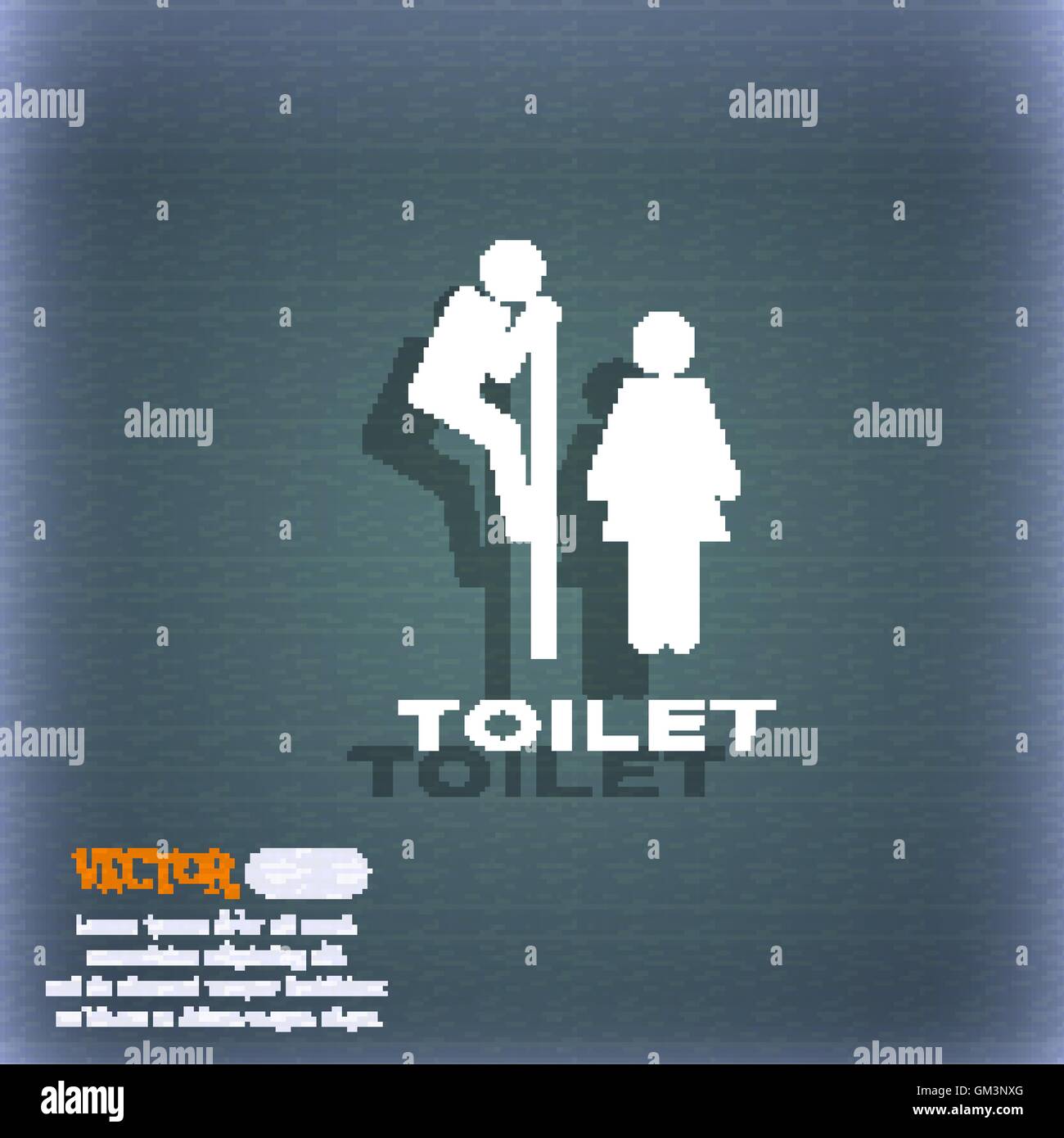 Wc toilet sign symbol on Stock Vector Images - Alamy
