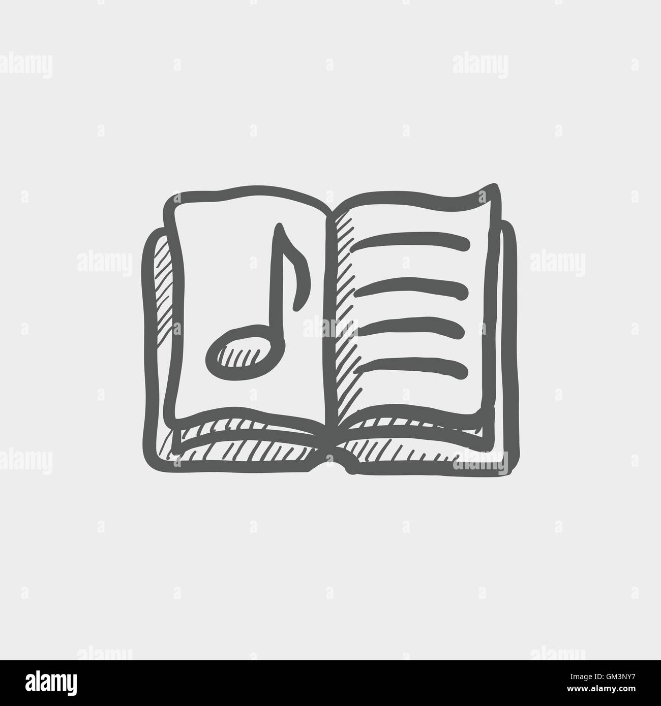 Open music note book Stock Vector Images - Alamy