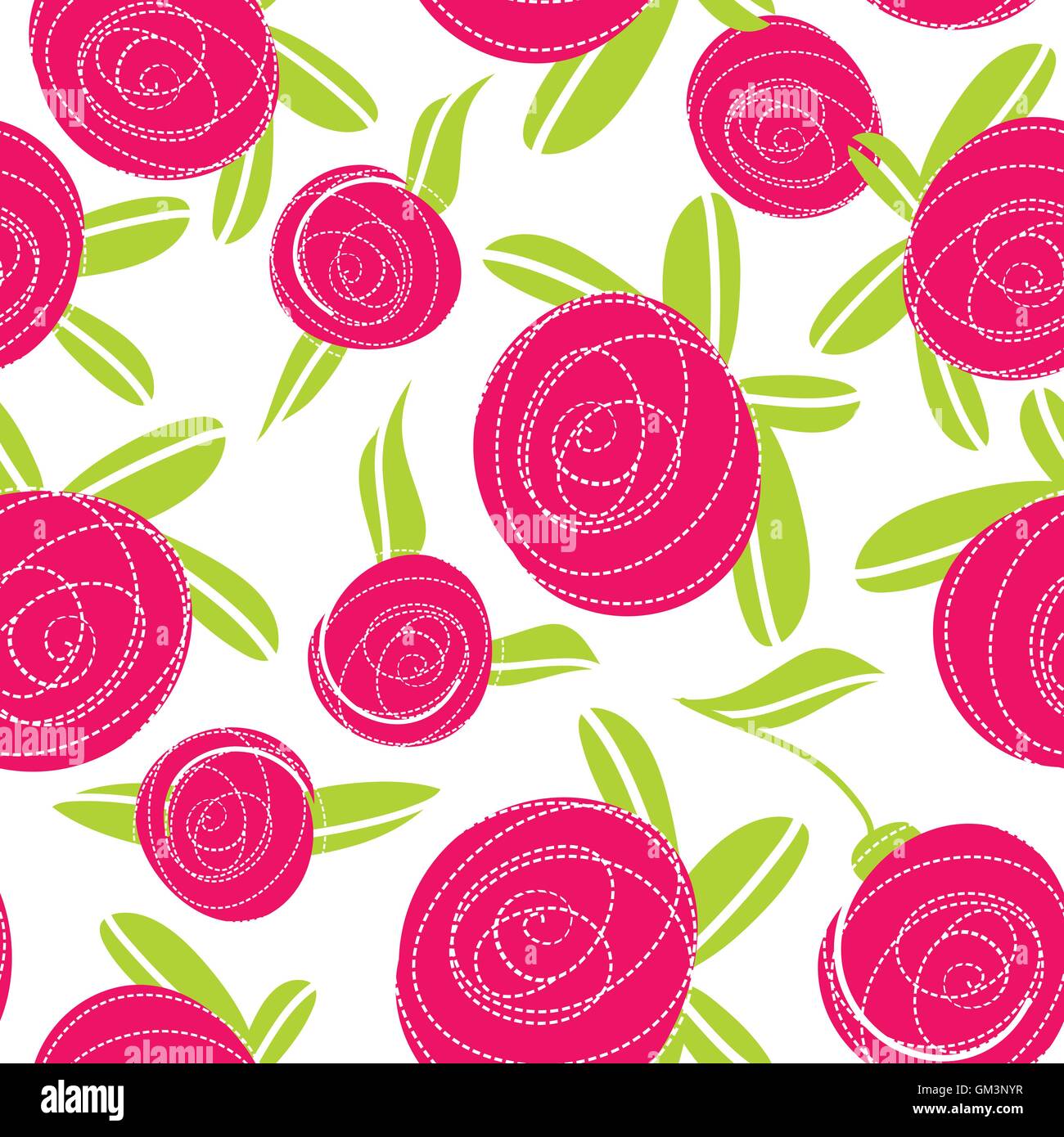 Seamless pattern with abstract rose flowers Stock Vector Image & Art ...
