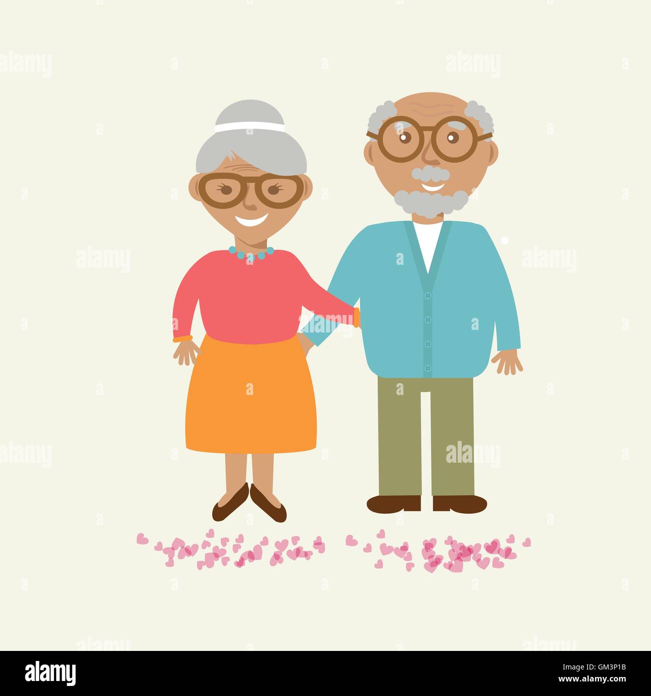Grandparents day card cartoon hi-res stock photography and images - Alamy