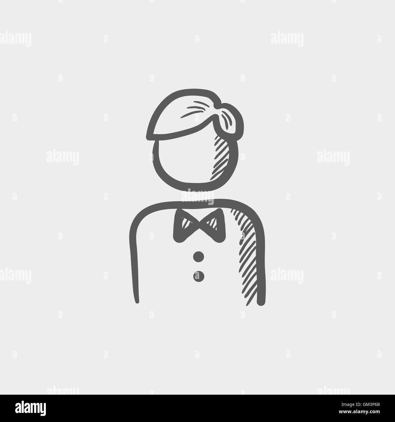 Male waiter hand serving Stock Vector Images - Alamy