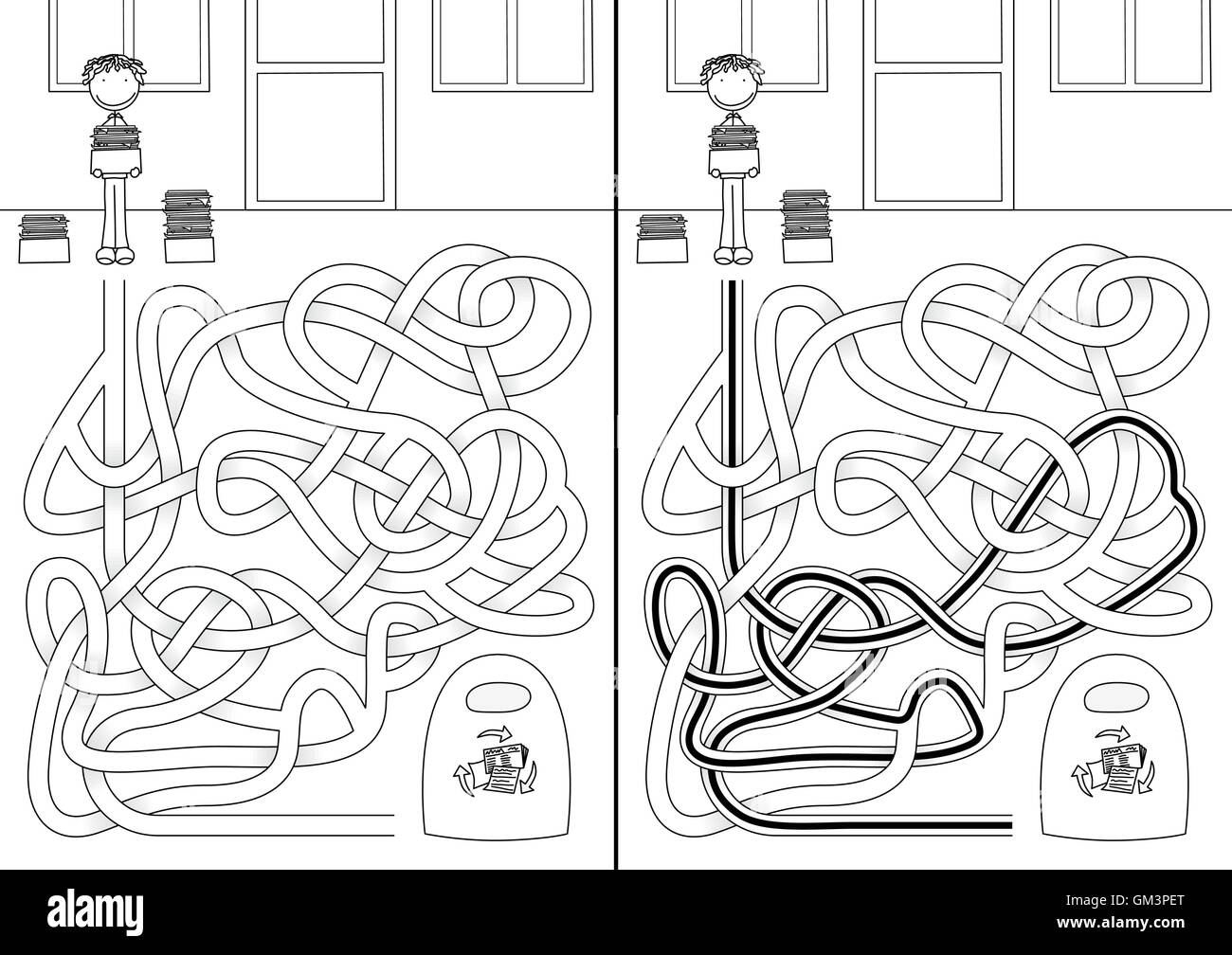 Boy recycling Stock Vector Images - Alamy