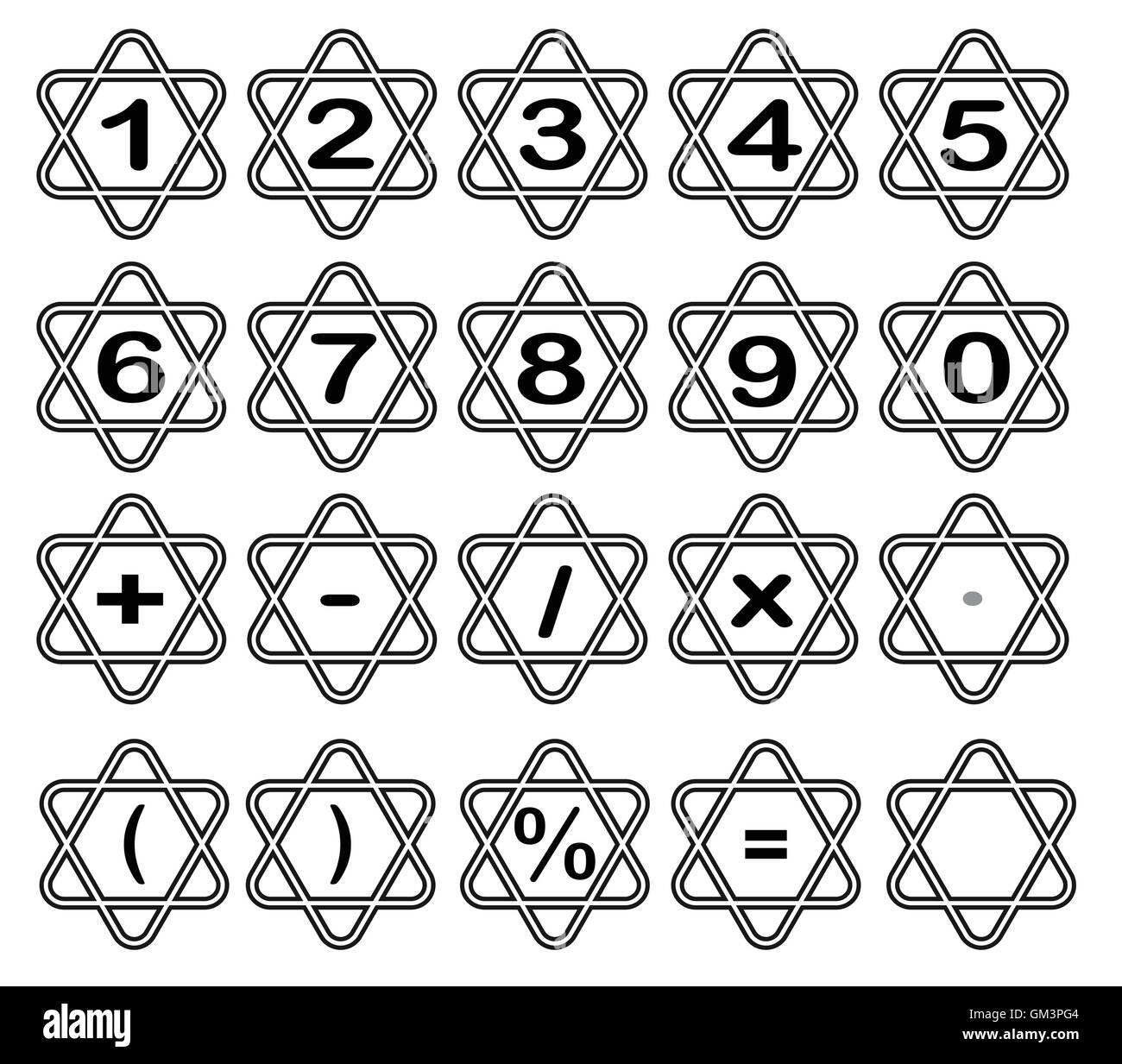 Numbers and triangles Stock Vector Images - Alamy