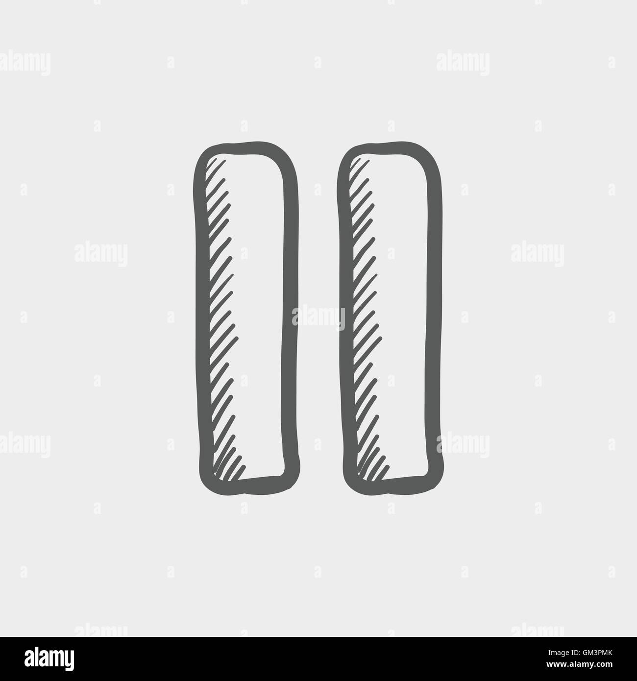 Pause button sketch icon Stock Vector Image & Art - Alamy