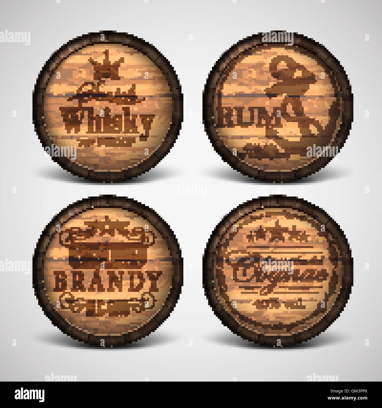 set of covers casks Stock Vector Image & Art - Alamy