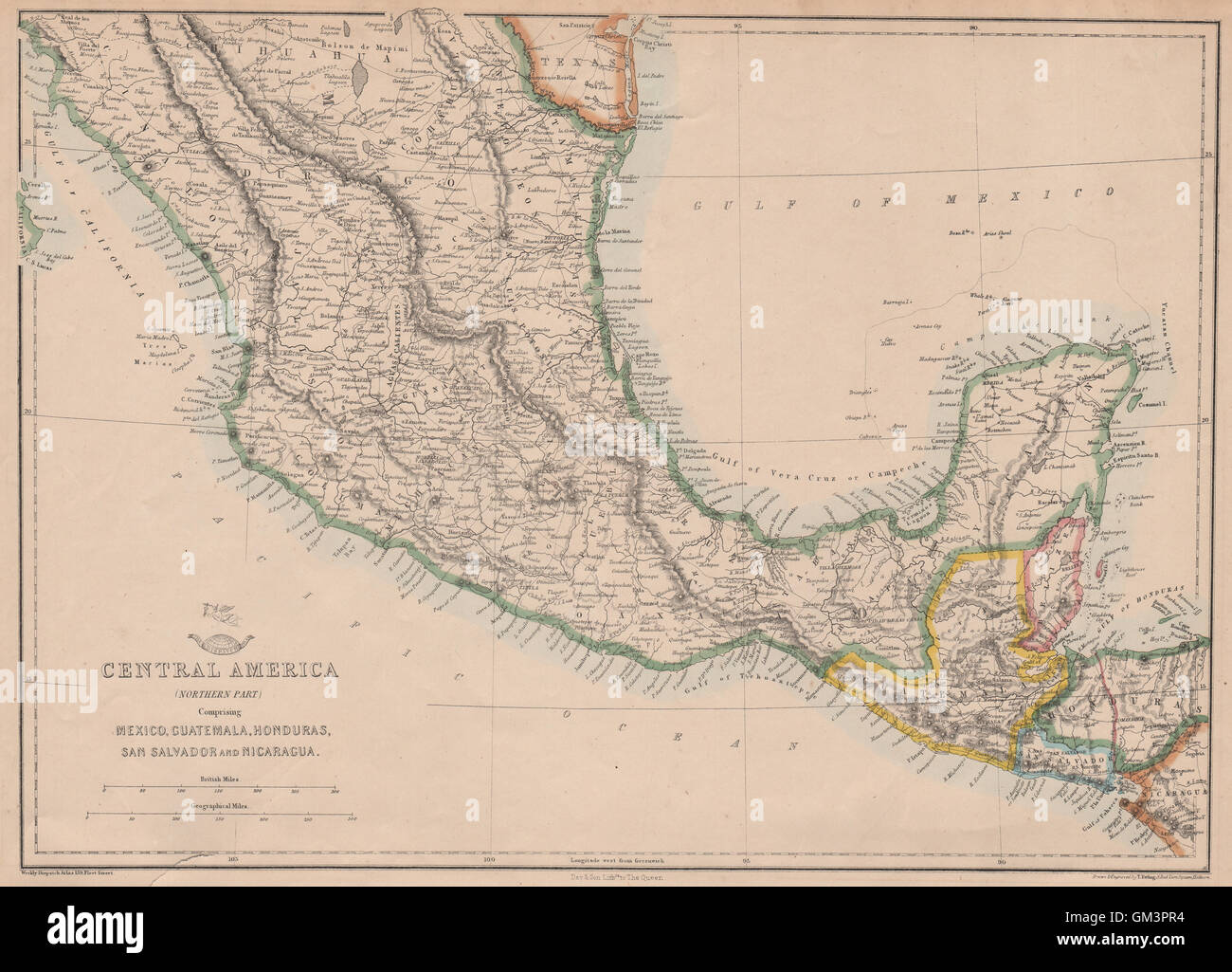 Antique map of guatemala hi-res stock photography and images - Alamy