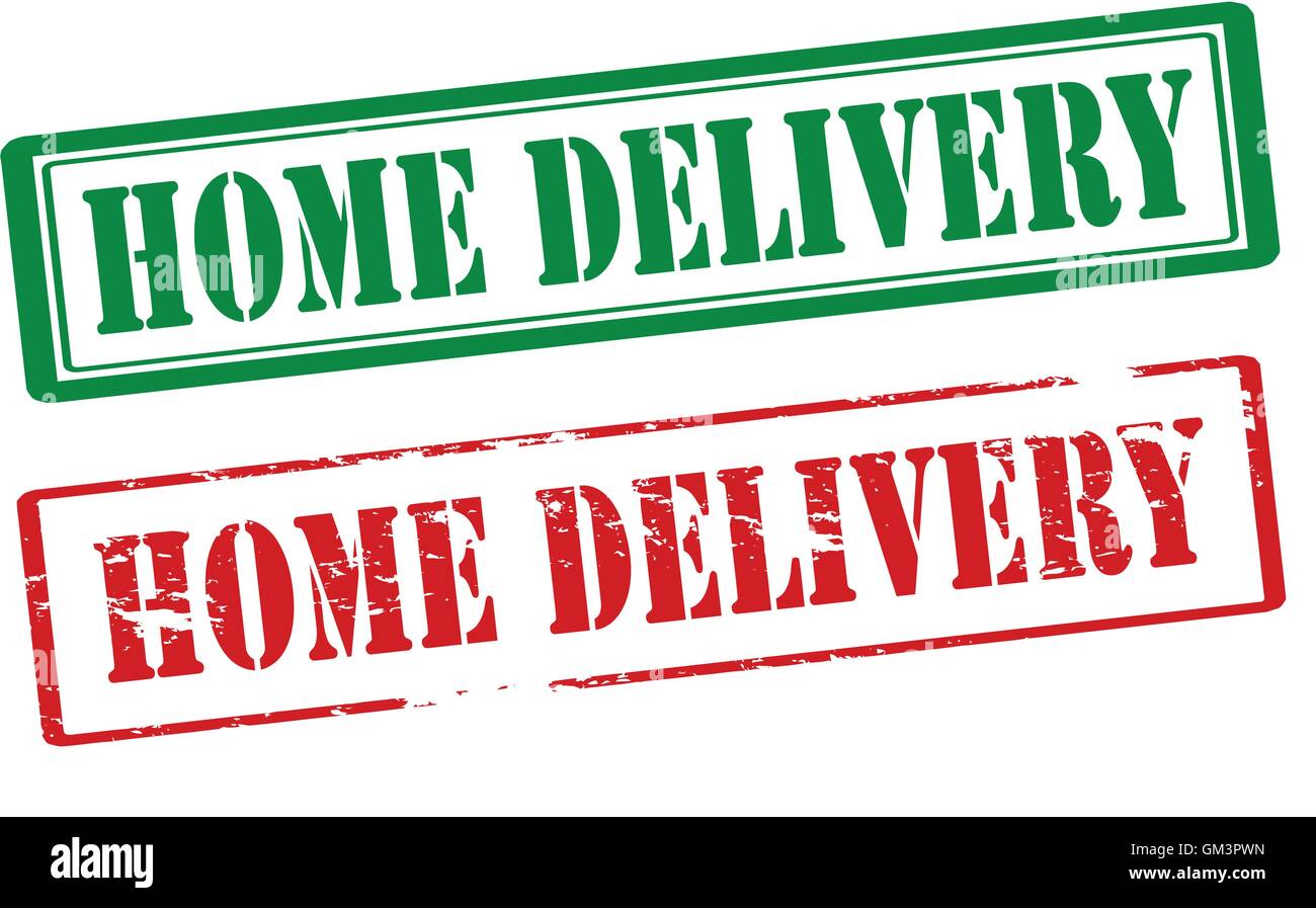 Home delivery rubber stamp hi-res stock photography and images - Alamy