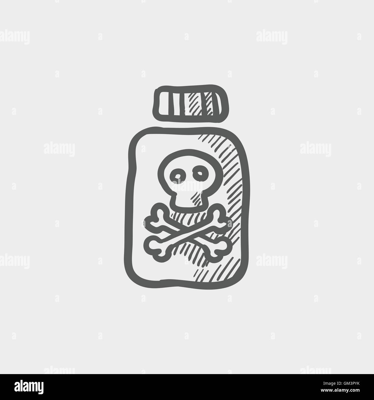 Drawing bottle poison chemical danger hi-res stock photography and ...