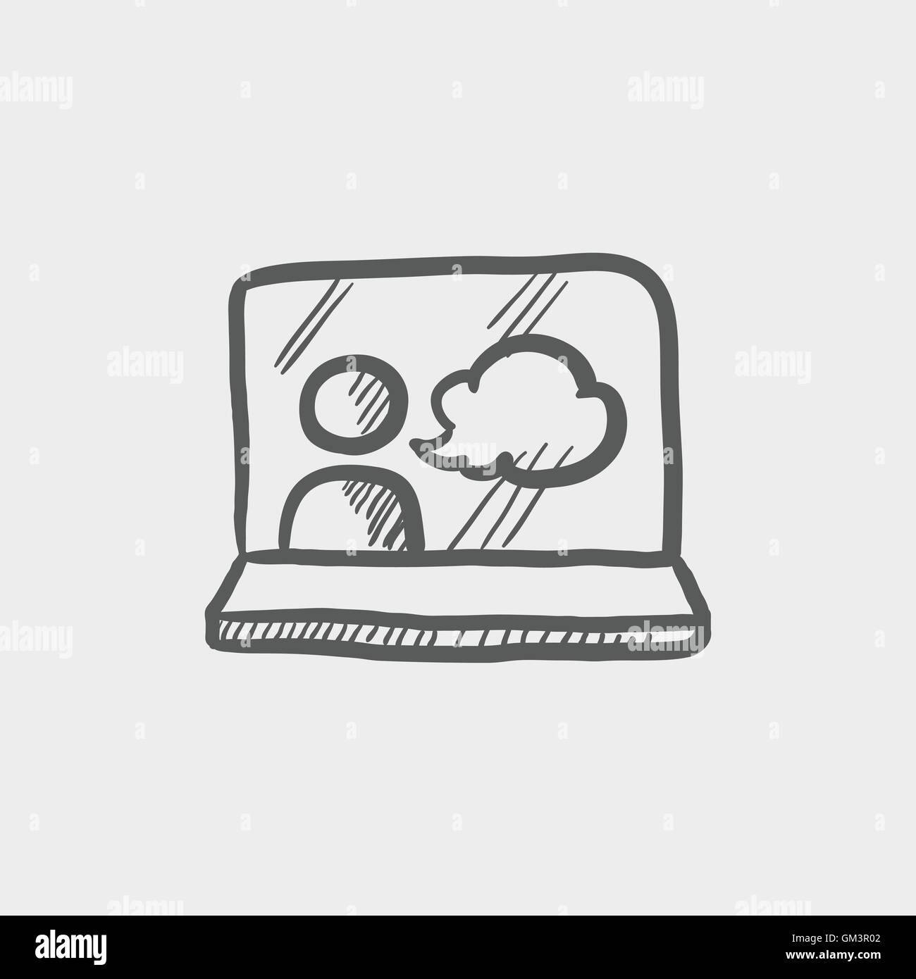 Online video interview Black and White Stock Photos & Images - Alamy