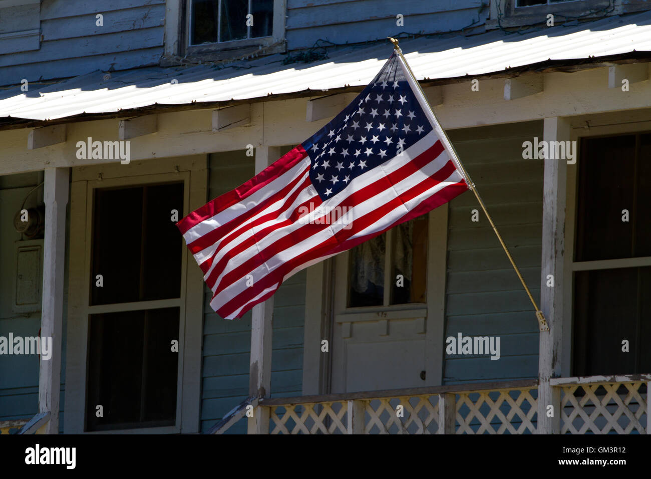 American flag flying on building hi-res stock photography and images ...