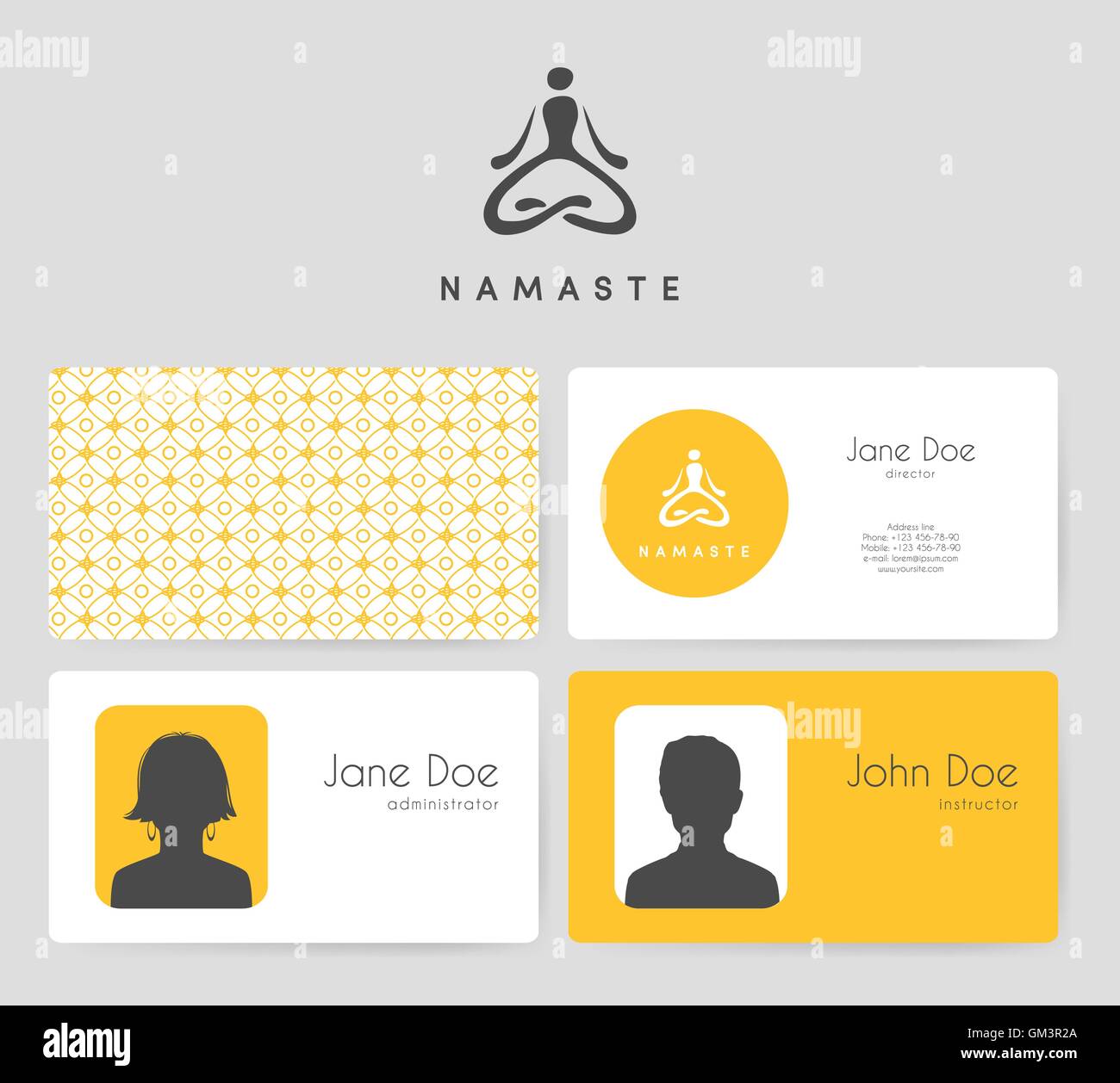 Logo and business cards for yoga studio Stock Vector Image & Art - Alamy