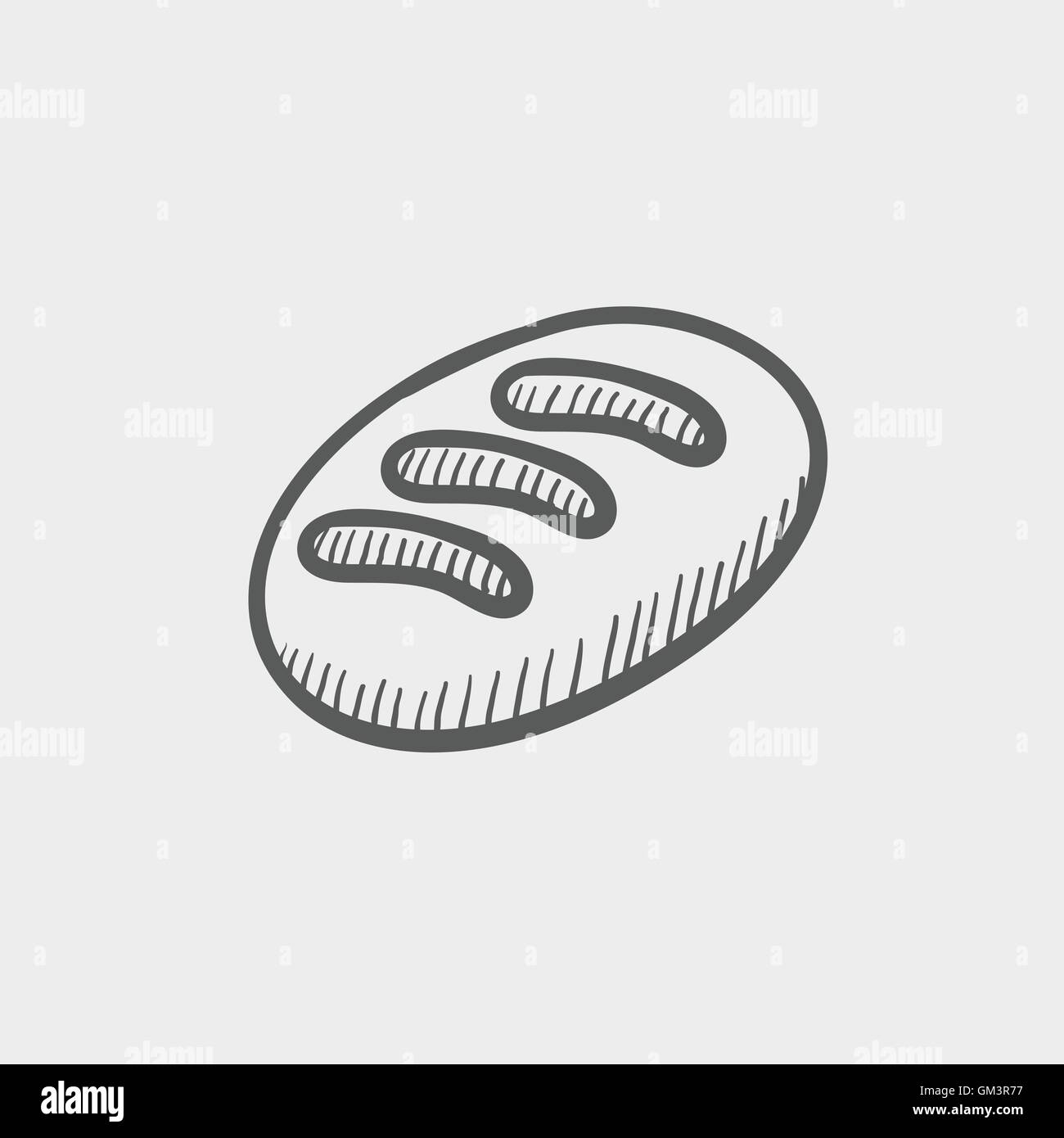 Flatbread bread vector drawing Stock Vector Images - Alamy