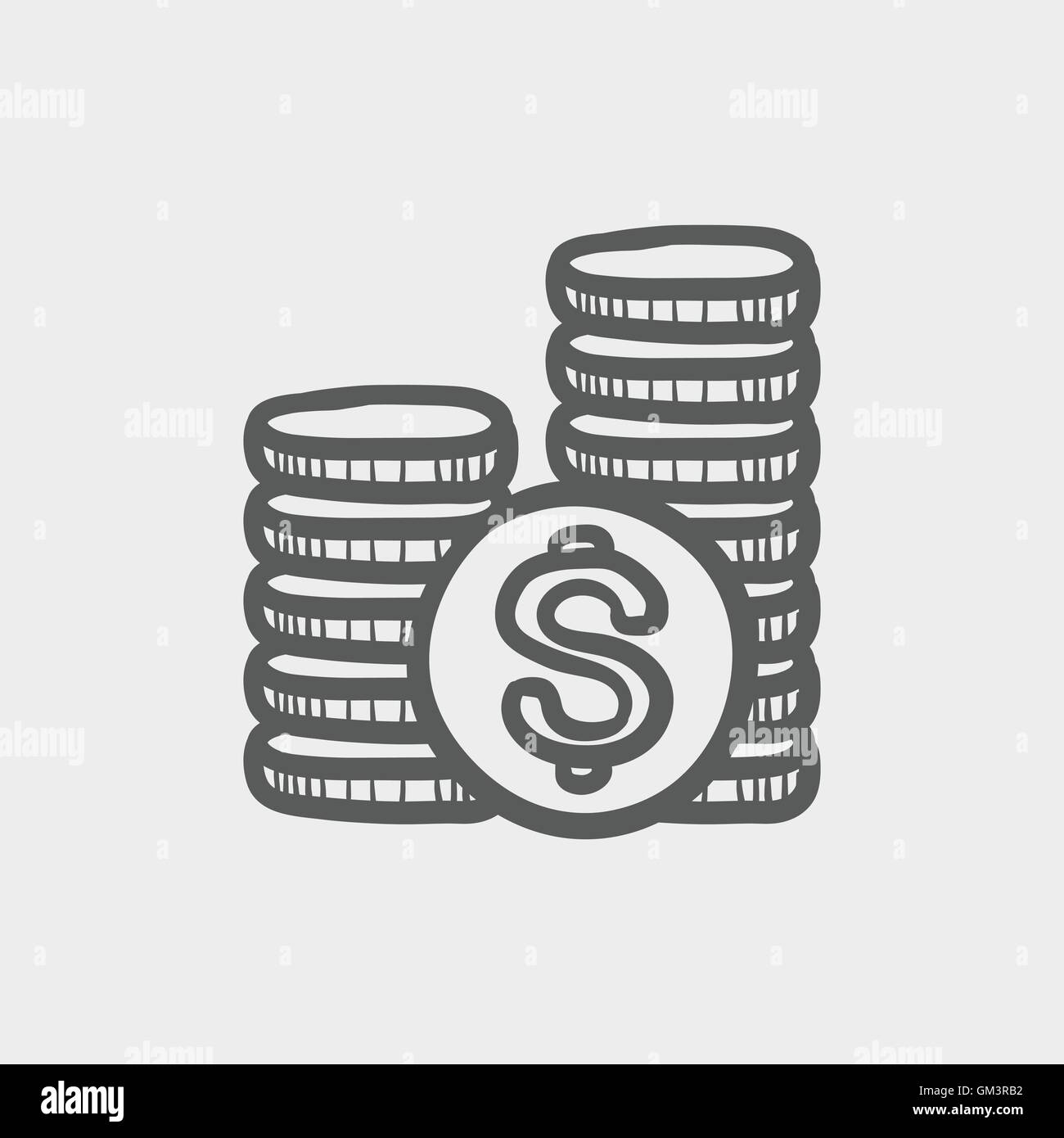 Coin stack saving money Stock Vector Images - Alamy