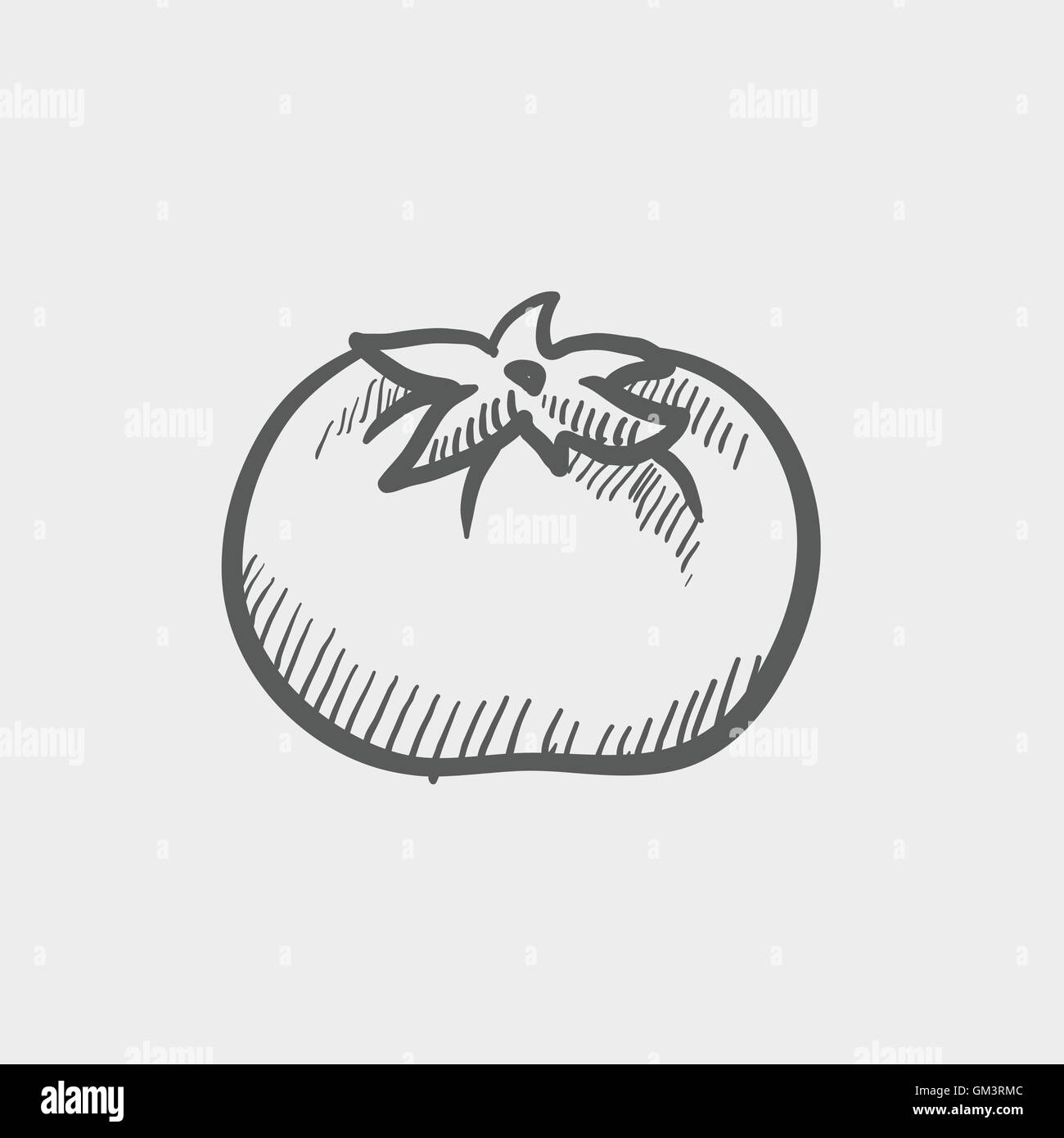 Tomato slice sketch hand Stock Vector Images - Alamy