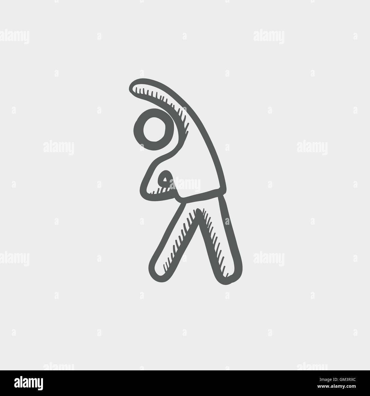 Man stretching leg muscle Stock Vector Images - Alamy