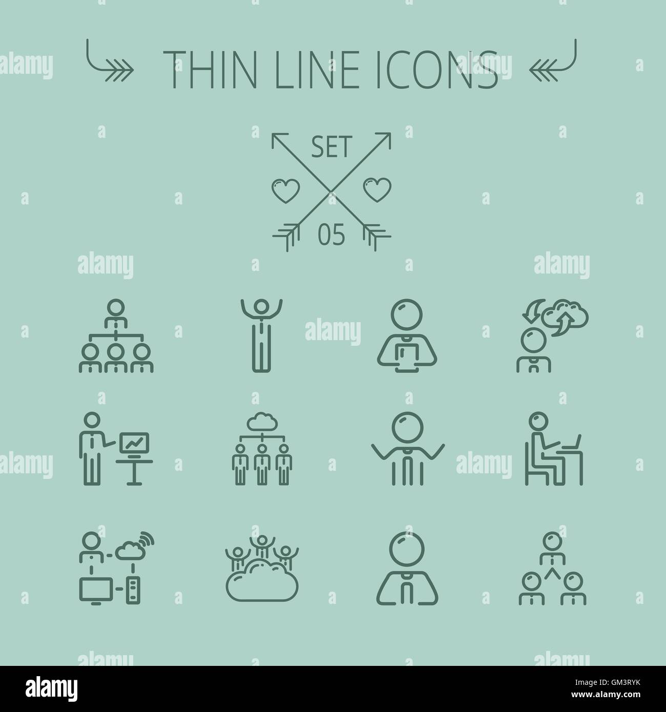 Table design linear icons Stock Vector Images - Alamy