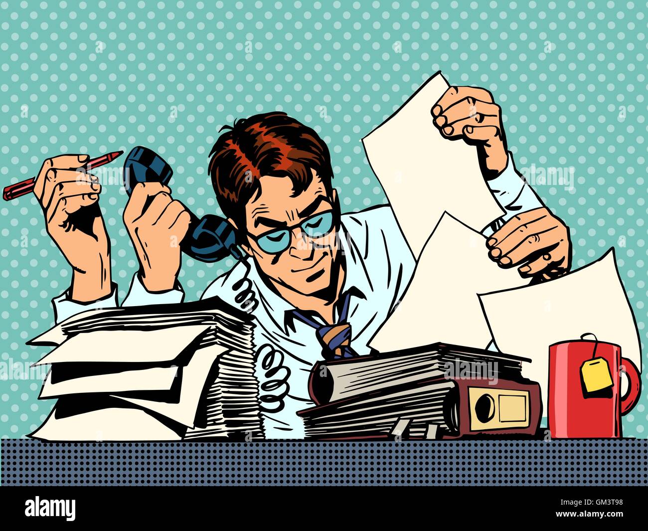 Male businessman stress Stock Vector Images - Alamy