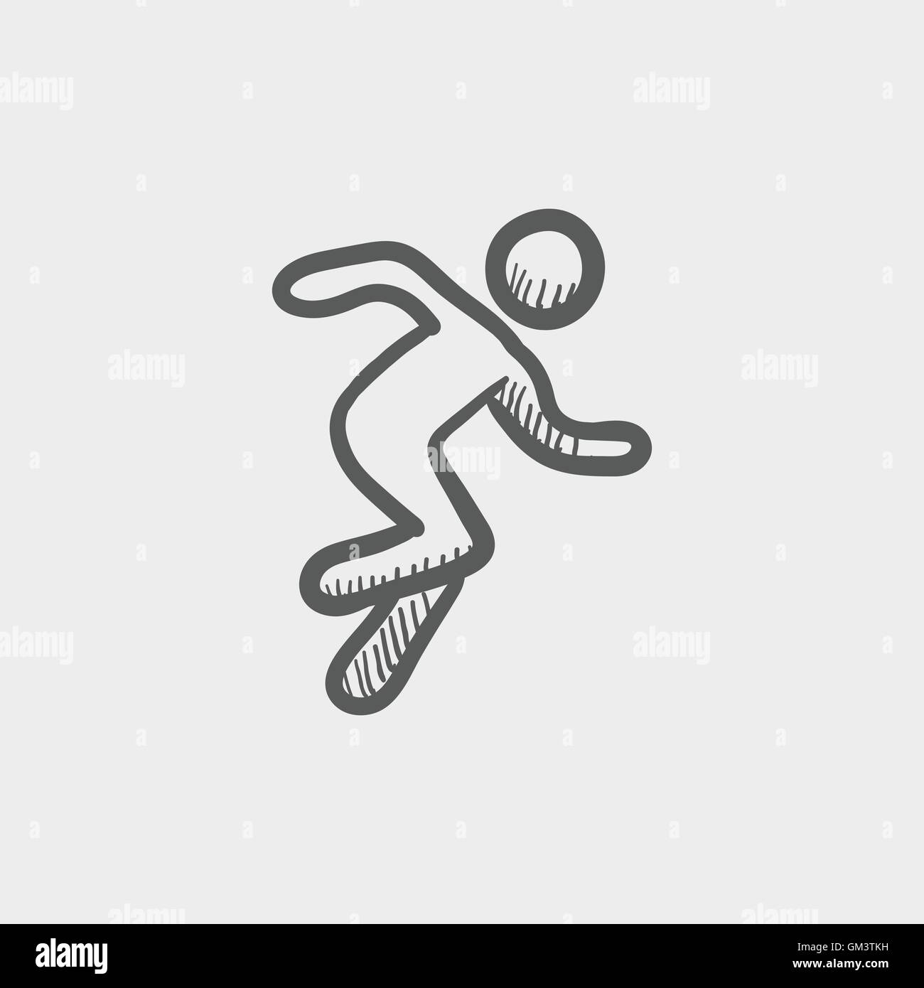 Athlete trail running silhouette Stock Vector Images - Alamy