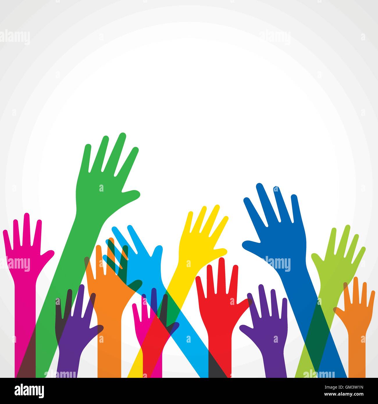colorful up hand background - vector illustration Stock Vector Image ...