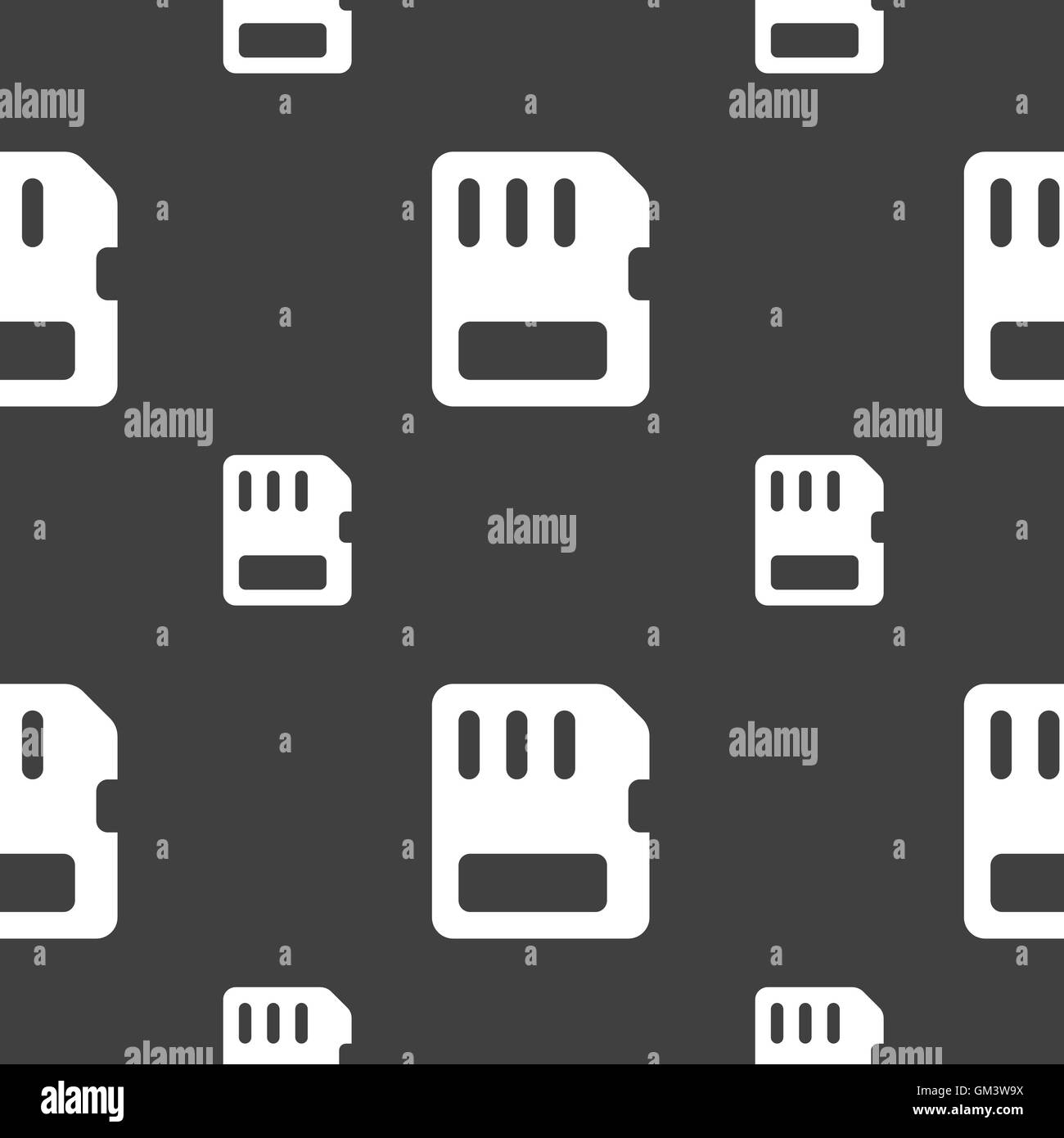 compact memory card icon sign. Seamless pattern on a gray background ...